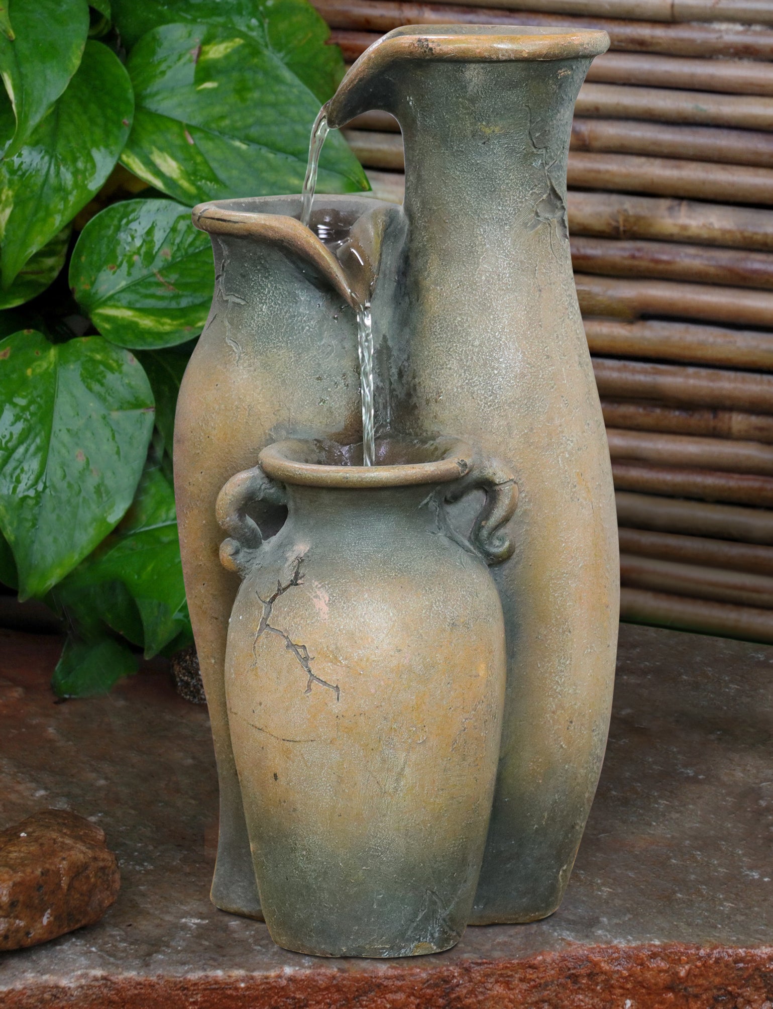 Fountain-Pouring Jugs-Water Fountain - Home Decor - Hi-Line Gift Ltd.