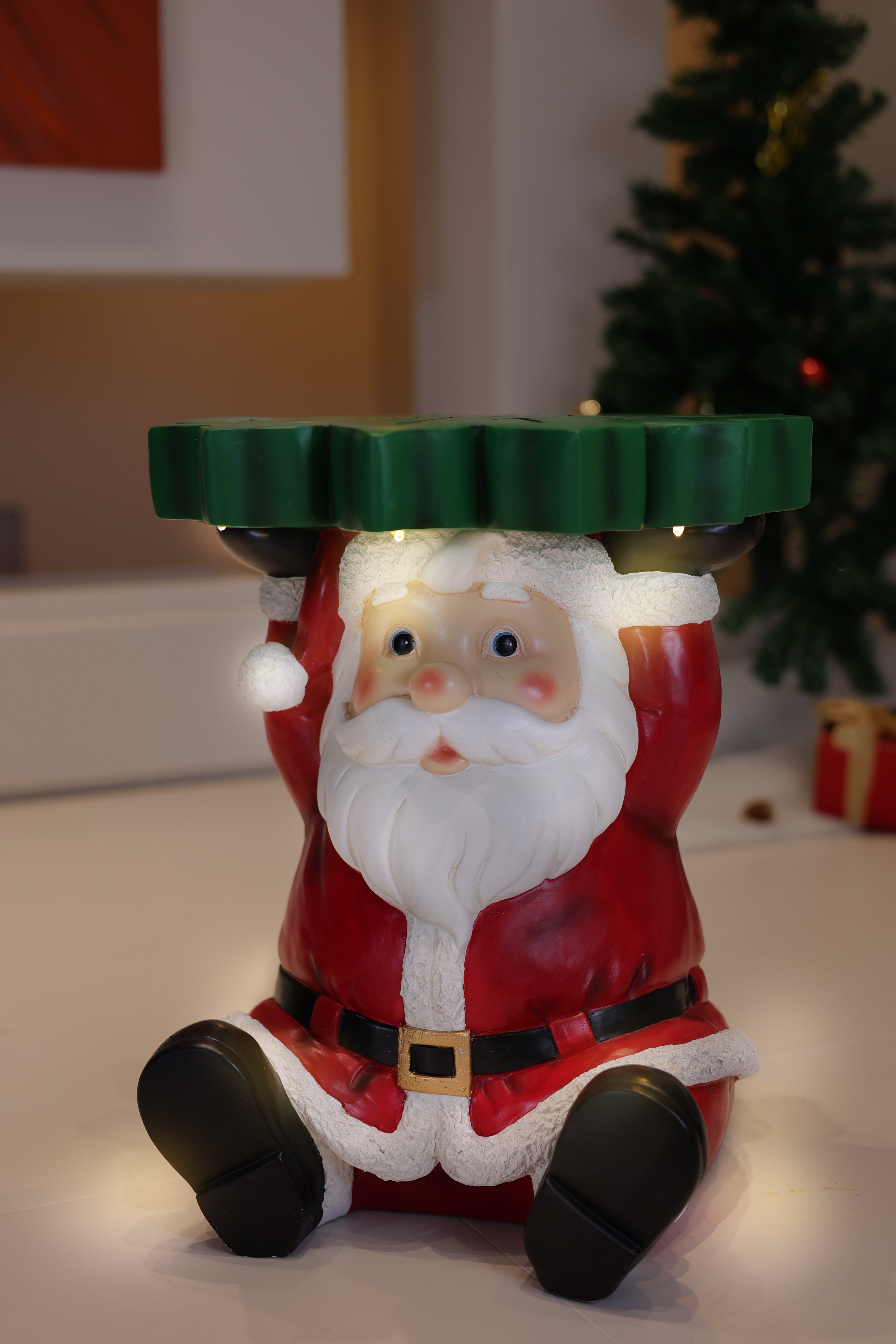 85187-C - Lighted Santa Christmas Side Table Decor Battery Operated In ...