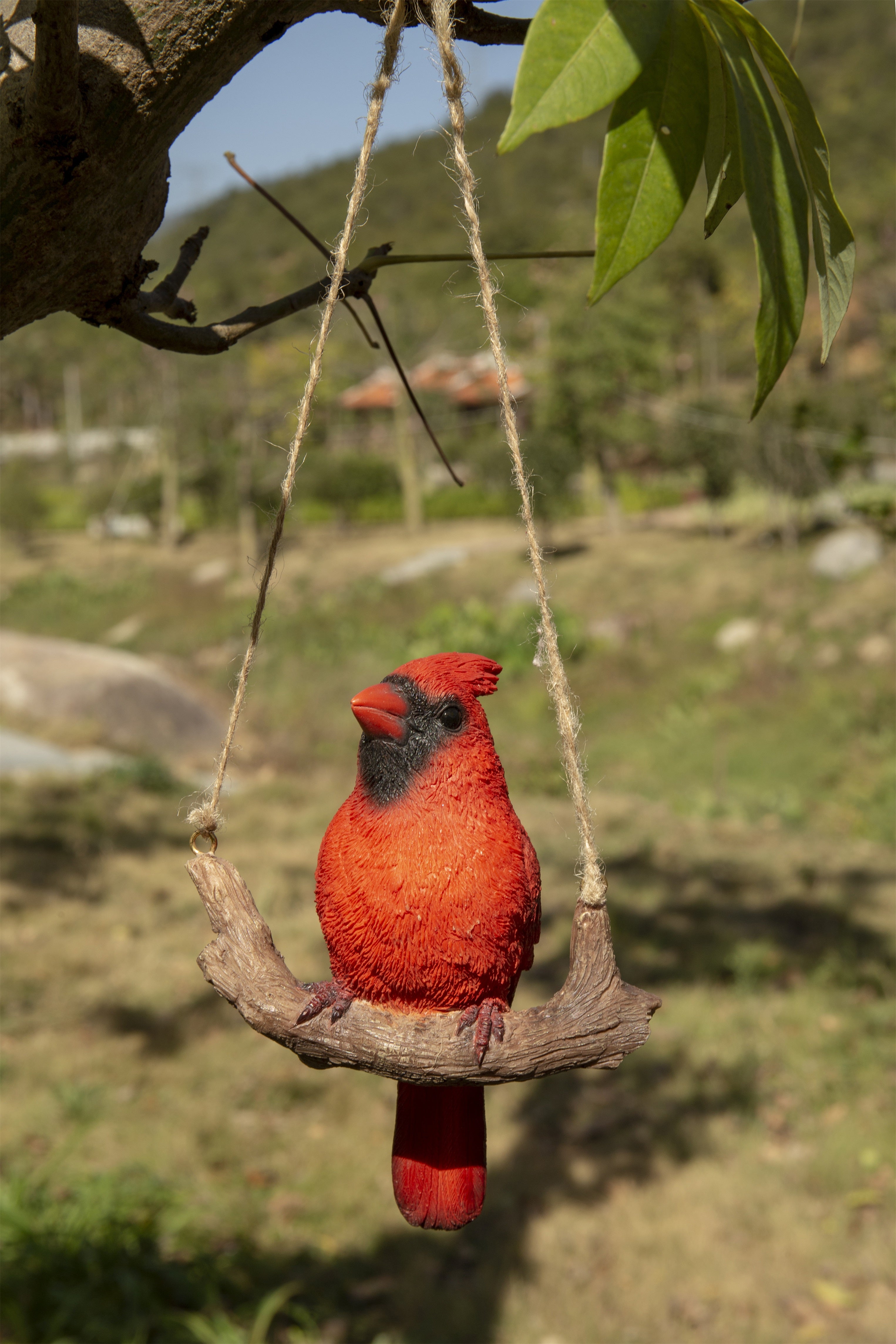 Hanging Cardinal on Branch Garden Statue – Hi-Line Gift Ltd.