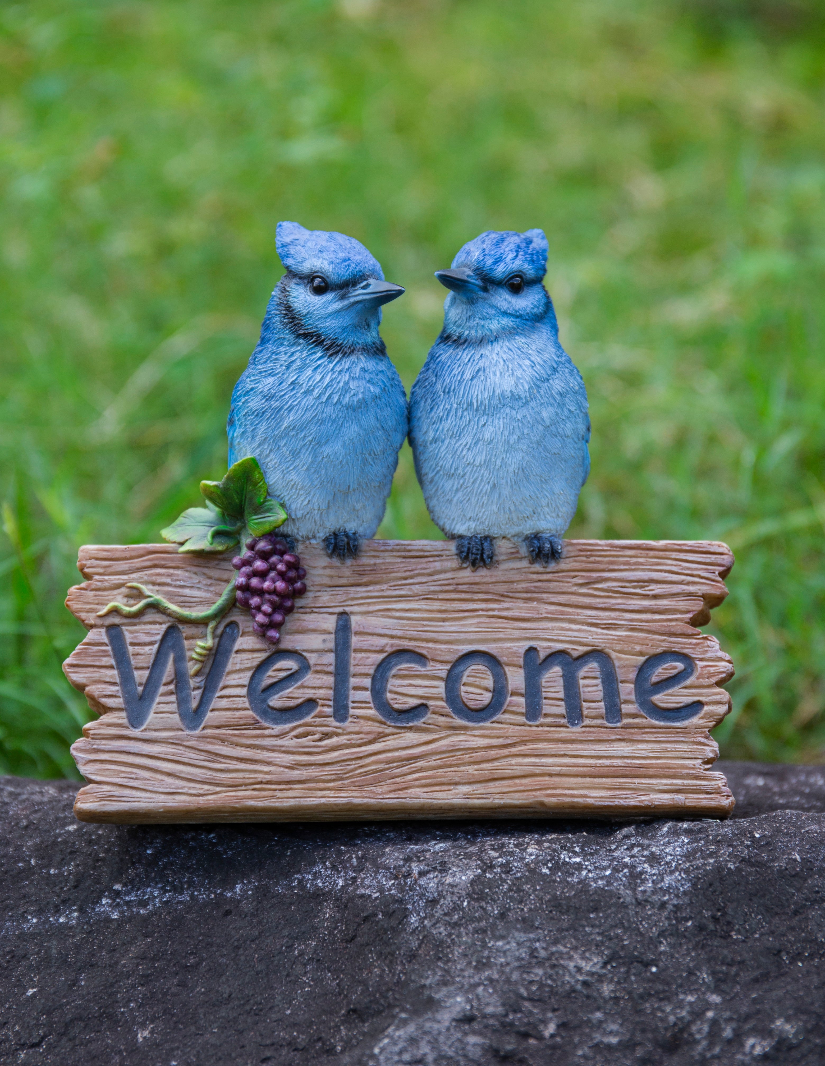 Blue Jays Welcome Sign Garden Statue – Hi-Line Gift Ltd.