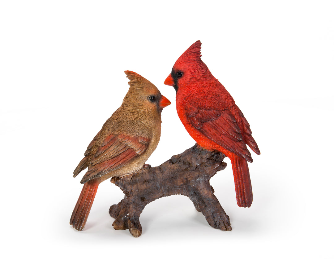 Cardinal Couple on Stump Garden Statue – Hi-Line Gift Ltd.